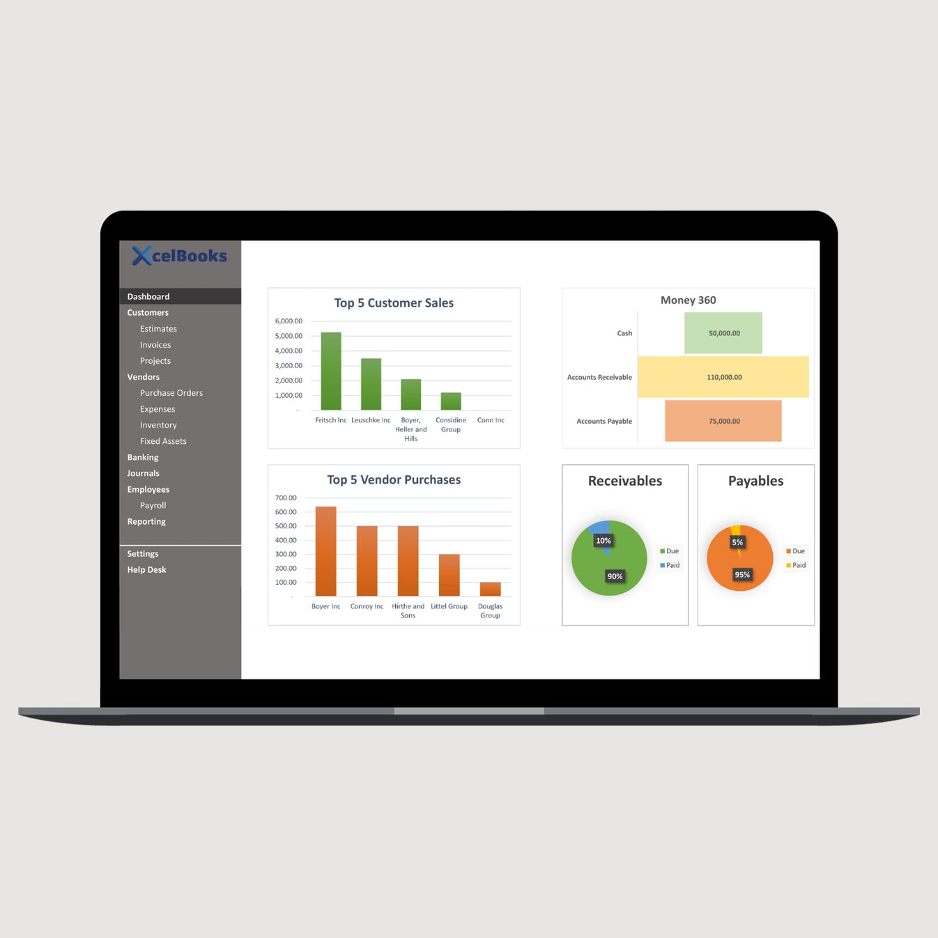 Excel Accounting Software for Business | XcelBooks